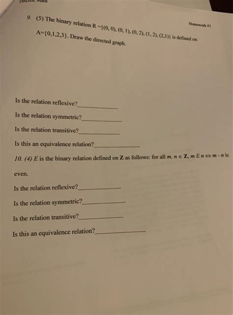 Solved Discrete Math Homework 3 Homework 3