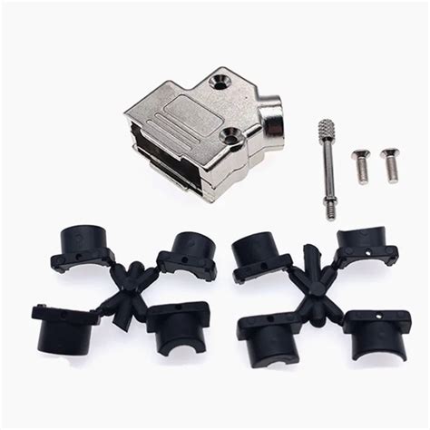 industrial grade db9 db15 db25 db37 metal cover d sub connector 45