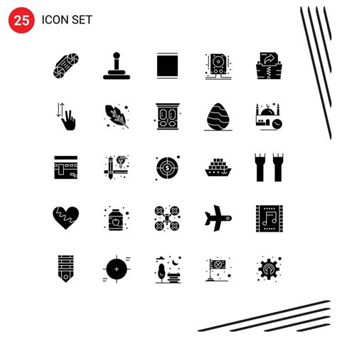 25 Creative Icons Modern Signs And Symbols Of Gestures Folder Timeline File Storage Editable