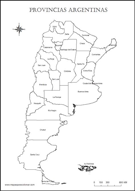 Mapas De Argentina Para Colorear