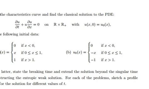Solved How To Find Weak Entropy Solution For B Can