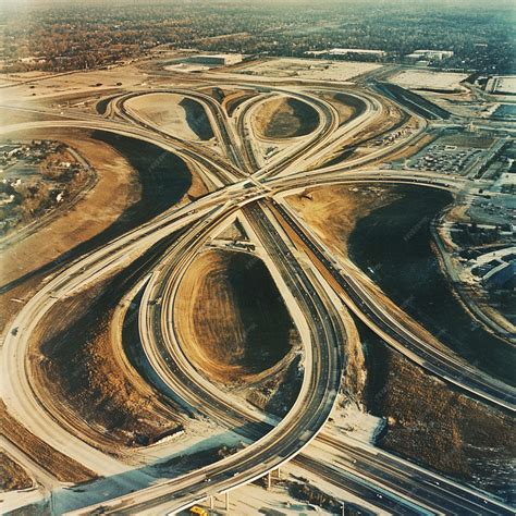 An Aerial View Of A Largescale Infrastructure Project Such As A New