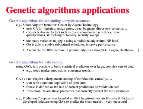 PPT Emergent Approach To AI Genetic Algorithms Evolution Natural Selection Genetic