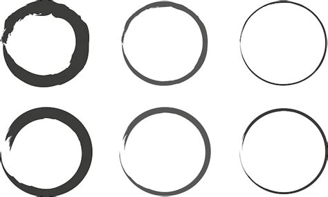 Premium Vector Set Of Round Black Circle Frames