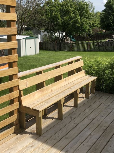 35 Deck Bench Ideas Built In Outdoor Seating Designs