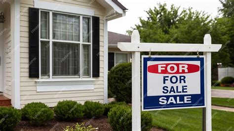 Premium Photo Suburban House With A For Sale Sign