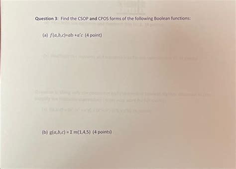 solved question 3 find the csop and cpos forms of the