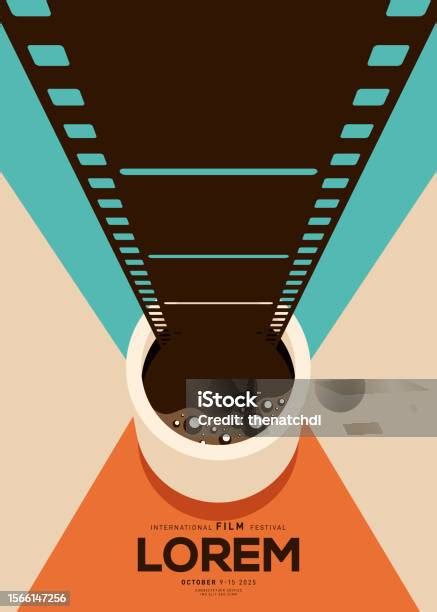 필름 스트립이 있는 영화 및 영화제 포스터 템플릿 디자인 영화포스터에 대한 스톡 벡터 아트 및 기타 이미지 영화포스터 카메라 필름 영화 Istock