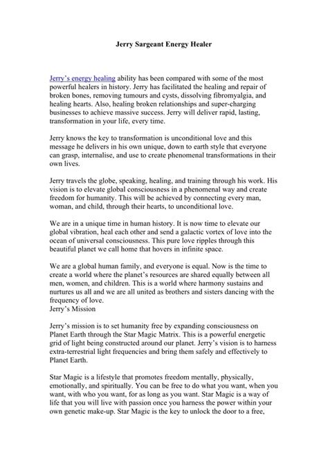 Ppt Jerry Sargeant Energy Healer Powerpoint Presentation Free Download Id