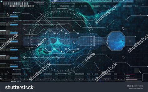 Hi Tech User Interface Head Display Digital Stock Illustration 1029773542 Shutterstock