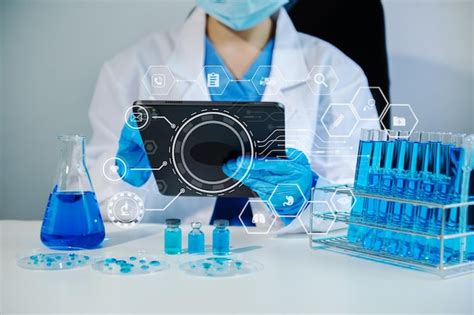 Premium Photo Dctor Work On Digital Tablet Healthcare Doctor Technology Tablet Using Computer