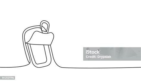 참치는 한 줄 연속 드로잉을 할 수 있습니다 알루미늄 음식은 한 줄 그림을 연속 할 수 있습니다 벡터 미니멀리스트 선형 일러스트레이션 1에 대한 스톡 벡터 아트 및 기타