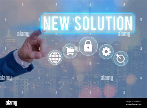 Conceptual Hand Writing Showing New Solution Concept Meaning Modern Innovation Latest Effective