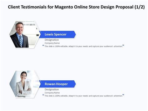 Client Testimonials For Magento Online Store Design Proposal L1457 Ppt Outline Presentation