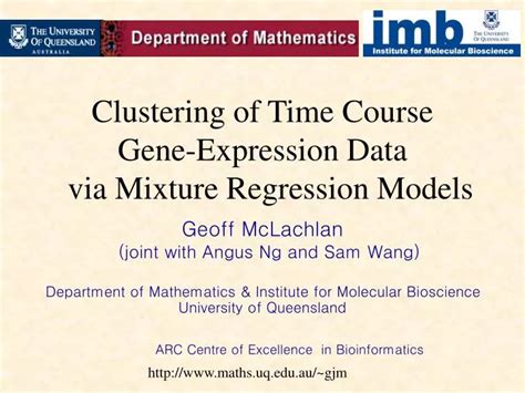 Ppt Clustering Of Time Course Gene Expression Data Via Mixture Regression Models Powerpoint