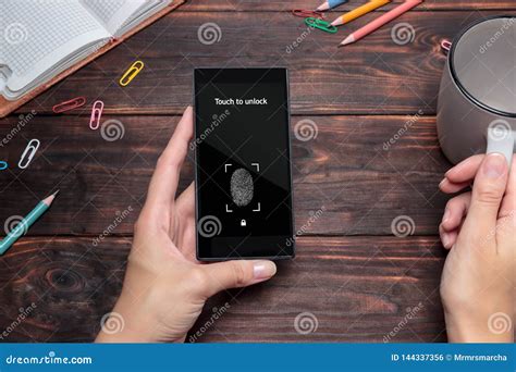 Mobile Biometric Identification And Verification Face Detection Concept Face Id Scaning Or