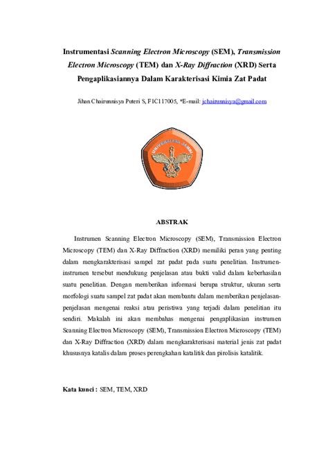 Doc Instrumentasi Scanning Electron Microscopy Sem Transmission
