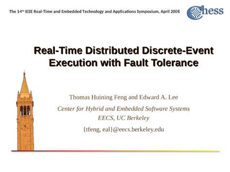Ppt Real Time Distributed Discrete Event Execution With Fault Tolerance Dokumentips