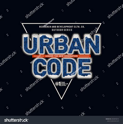 Urban Code Modern Stylish Typography Slogan เวกเตอร์สต็อก ปลอดค่า