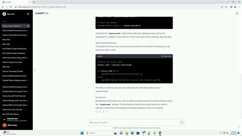 python run shell command without waiting - YouTube