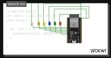 Led Pattern Wokwi ESP STM Arduino Simulator
