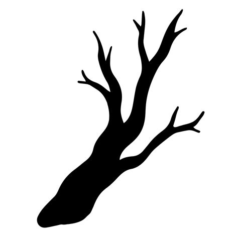 Dry Tree Branch Vector Icon Hand Drawn Illustration Isolated On White