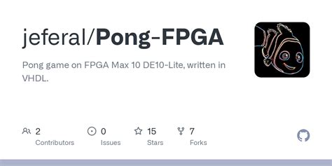 Github Jeferalpong Fpga Pong Game On Fpga Max 10 De10 Lite Written In Vhdl