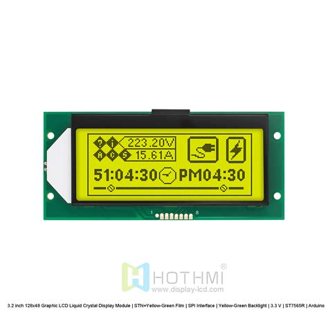 3 2 Inch 128x48 Graphic Lcd Liquid Crystal Display Module Stn Yellow