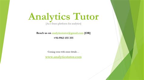 analytics tutor