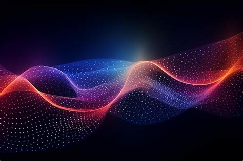 Premium Photo Dynamic Interplay Of Dots And Lines In A Vibrant Wave Internet Network Concept
