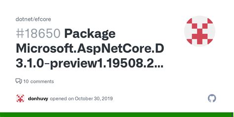 Package Microsoft Aspnetcore Diagnostics Entityframeworkcore 3 1 0 Preview1 19508 20 Is Not