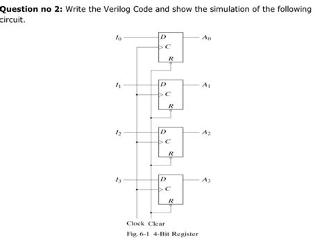 Solved Question No 2 Write The Verilog Code And Show The