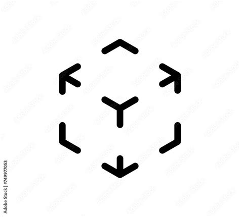Isometric Cube Line Icon 3d Box Augmented Reality Icon Concept Ar