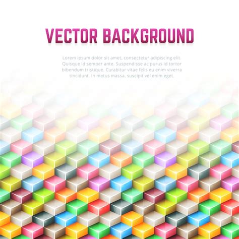 Premium Vector Abstract Geometric Vector Background With 3d Cubes