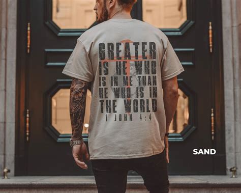 Mens Christian T Shirt Bible Verse Graphic Inspirational Streetwear