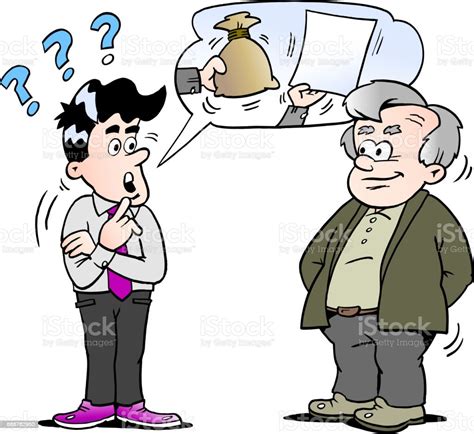 만화 벡터 일러스트 레이 션 이전 사람이 투자를 주는 판매 사람의 조언 금융에 대한 스톡 벡터 아트 및 기타 이미지 금융 기업 재무와 산업 남자 Istock