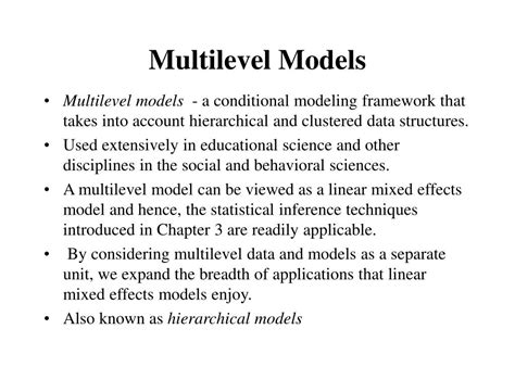 Ppt Chapter 5 Multilevel Models Powerpoint Presentation Free