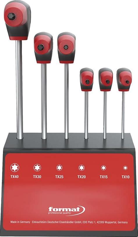 Format Torxnyckelsats Med T Grepp T10 40 7 Delar Med Ställ