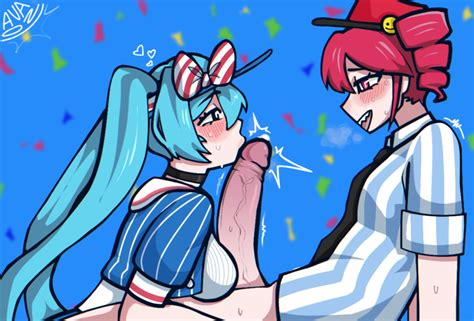 Rule 34 2girls Ava02 Avadaokku02 Big Penis Blowjob Blue Hair Clothed