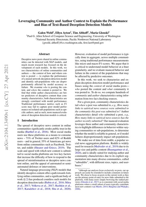 Pdf Leveraging Community And Author Context To Explain The