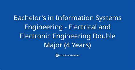Bachelors In Information Systems Engineering Electrical And