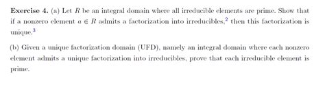 solved exercise 4 a let r be an integral domain where all