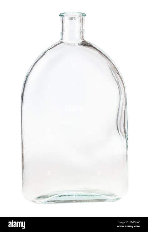Empty Clear Flask Isolated On White Background Stock Photo Alamy