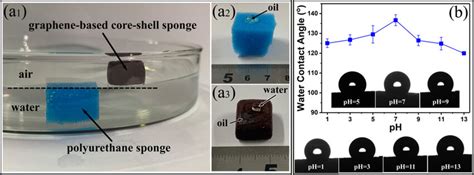 Hydrophobicity Of The Graphene Based Coreshell Sponge A Comparison