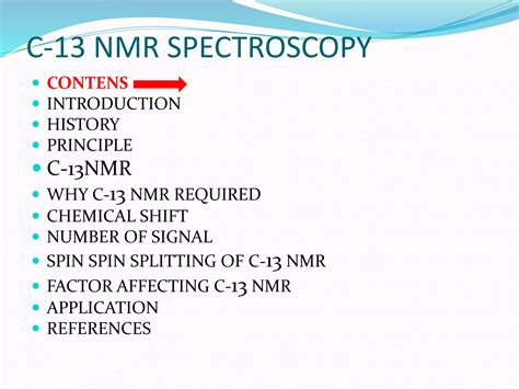 C 13 Nmr Spectroscopy Pptx
