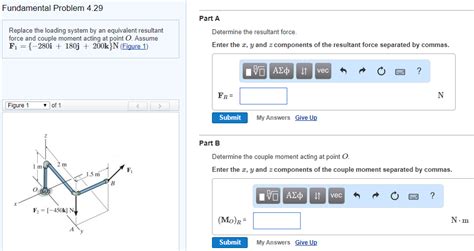 Solved Replace The Loading System By An Equivalent Resultant