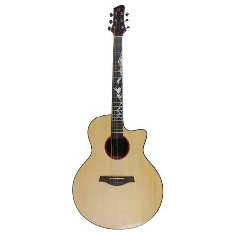 Strydom Ga241c Acoustic Guitar Natural Spruce Top With Allen Key And Design On The 12th Fret