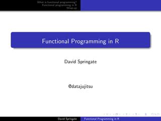Functional Programming In R PPT