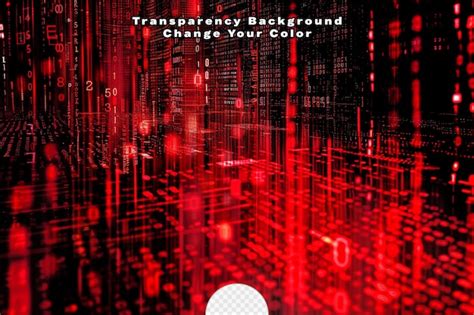 Binary Circuit Board Future Technology Red Cyber Security Concept Background Premium Ai