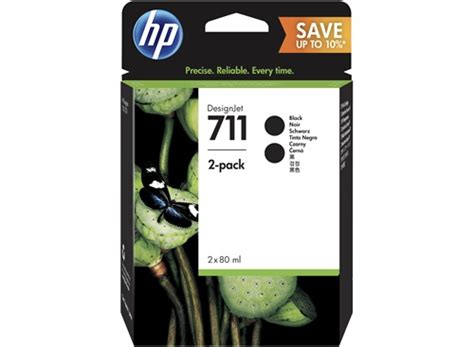 HP 711 2-pack 80-ml Black DesignJet Ink Cartridges - HP Store UK